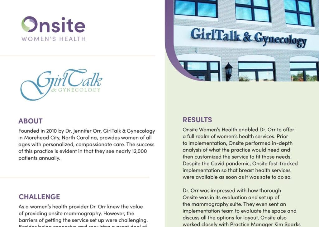 Girl Talk & Gynecology Case Study | Onsite Women's Health